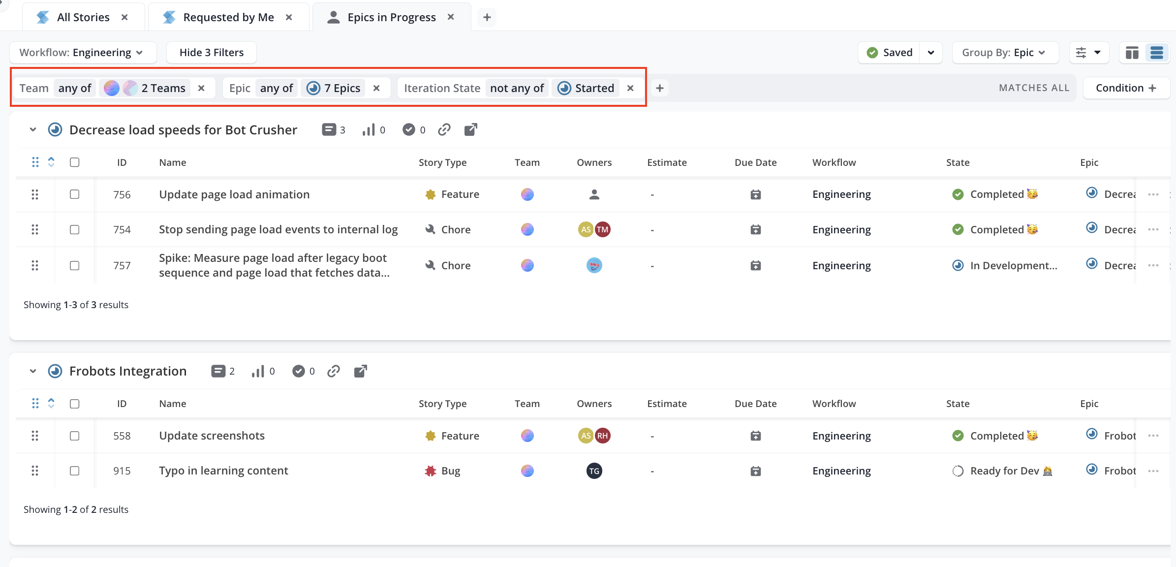Epic Progress – Shortcut Help Center